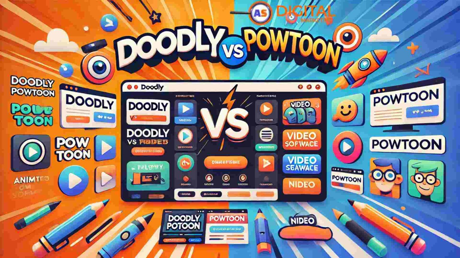 Doodly VS Powtoon 2025